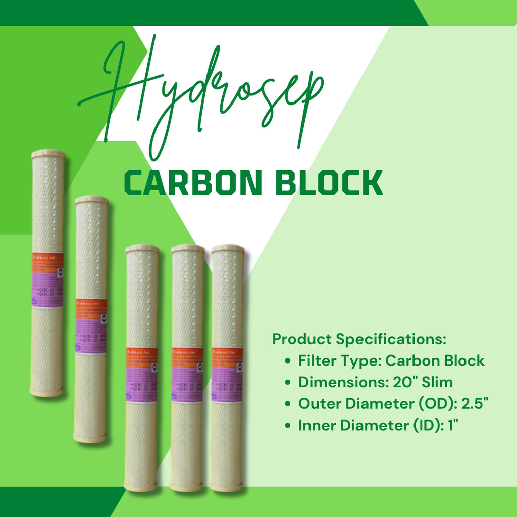 Hydrosep Carbon Block Filter CTO 20'' SL | Shopee Philippines