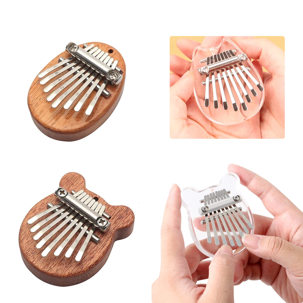 8 keys mini Kalimba transparent bear crystal kalimba Thumb Piano ...