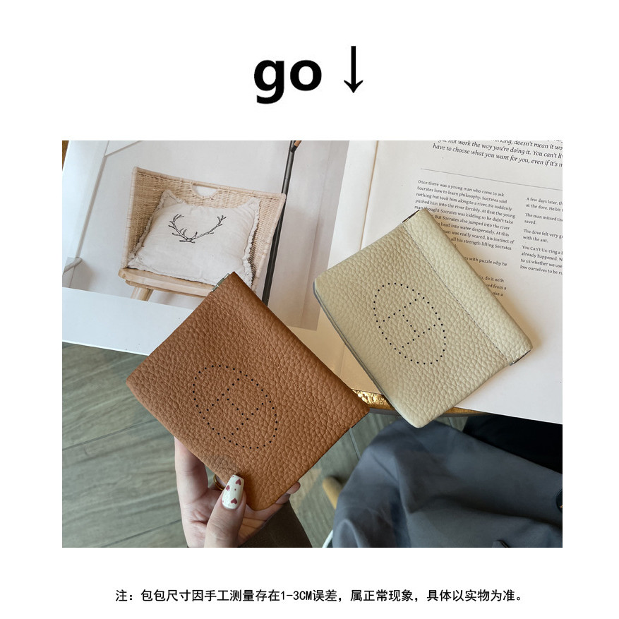 Cowhide Hollow Multifunctional Mini Coin Purse Coin Bag Shrapnel Bag ...