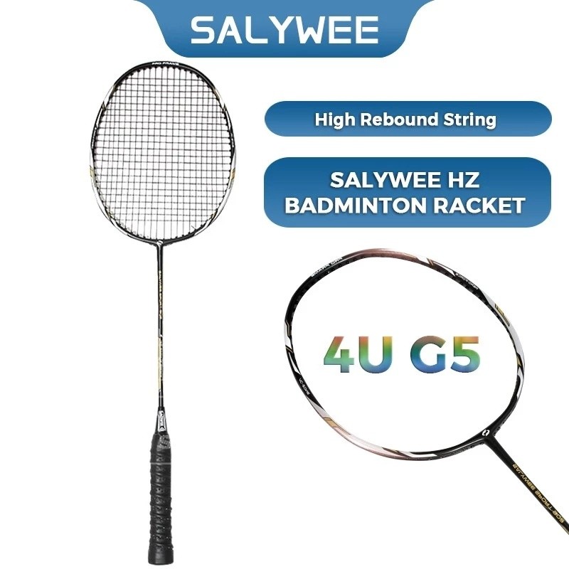 SALYWEE HZ Badminton Racket 1Pc Composite Carbon Fiber 24~28LBS 4U G5 ...