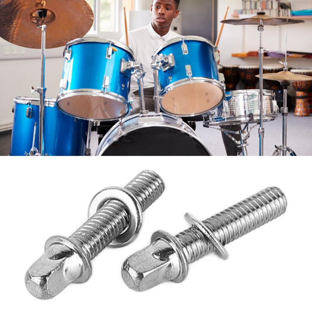 2PCS Iron Drum Tight Screw Stainless Steel Tension Rods Percussion ...