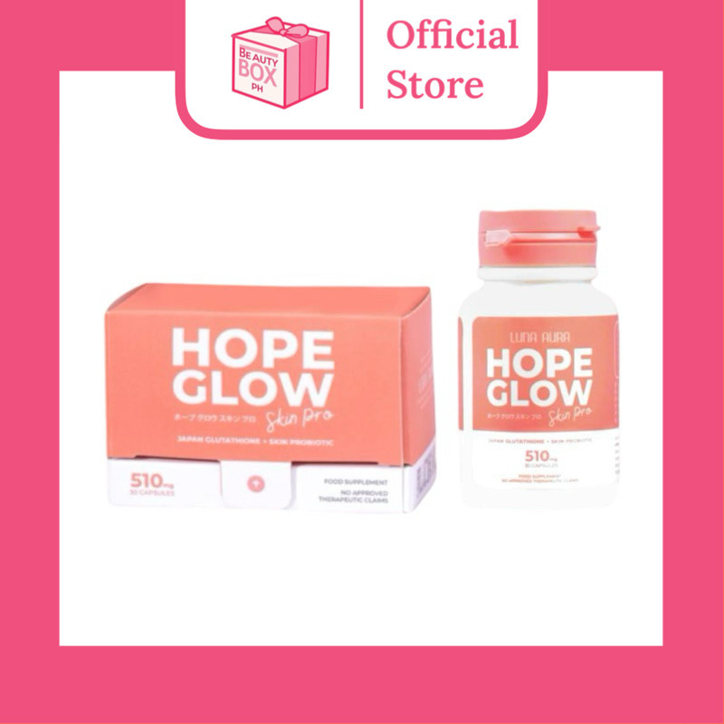 Luna Aura Hope Glow Skin Pro Japan Glutathione + Skin Probiotic 30 ...