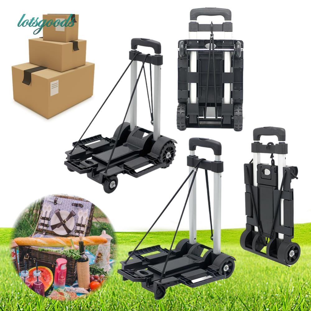 Folding Small Trolley Small Pull Cart Barrow Trolley for Home Travel ...