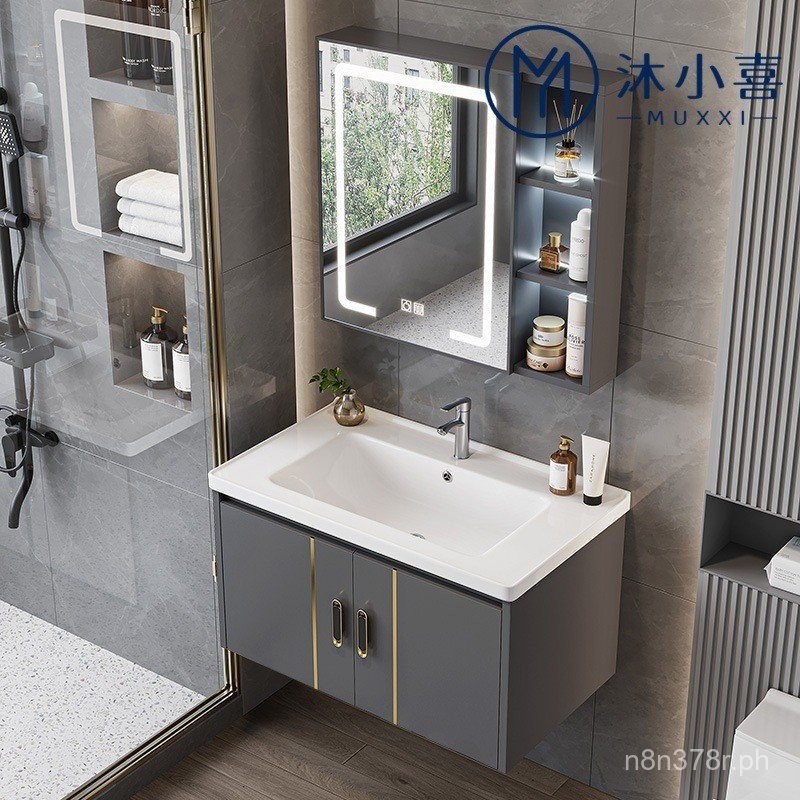 Xiaoxi Bathroom Cabinet Combination Bathroom Wash Basin Stone Plate ...