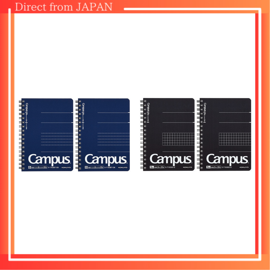 KOKUYO Campus Twin Ring Notebook Square Ruled Cutoff A7 3 Book Set Me ...