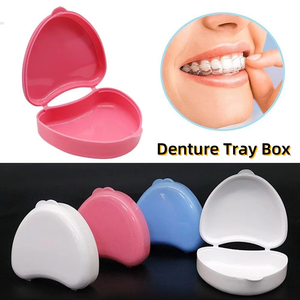 Portable Denture Tray Box Braces Orthodontic Case Dental Denture Box ...