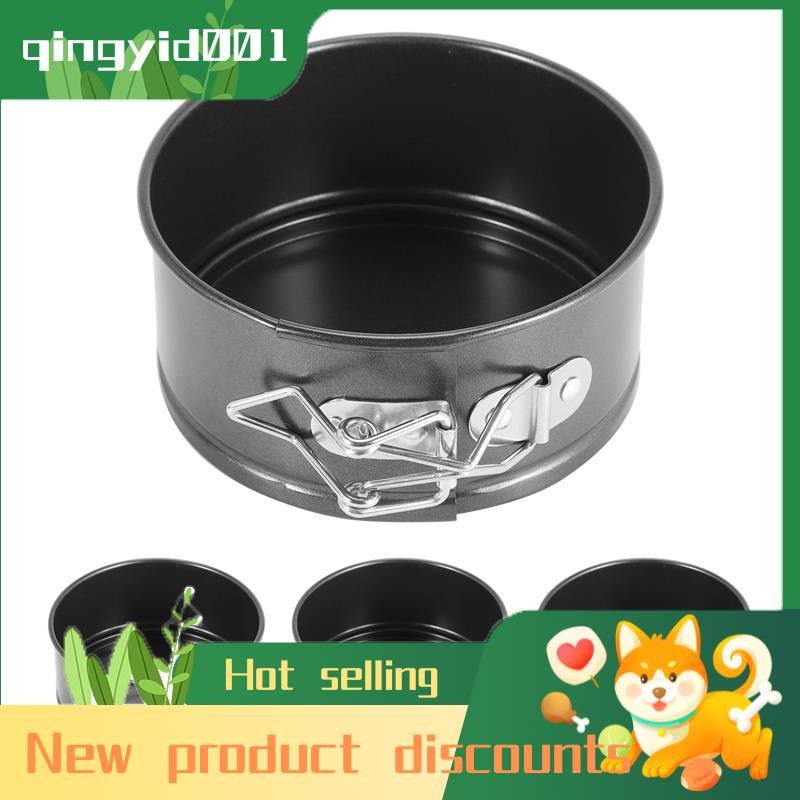4-Inch Mini Springform Pan Set- 4 Piece Small Nonstick Cheesecake Pan ...