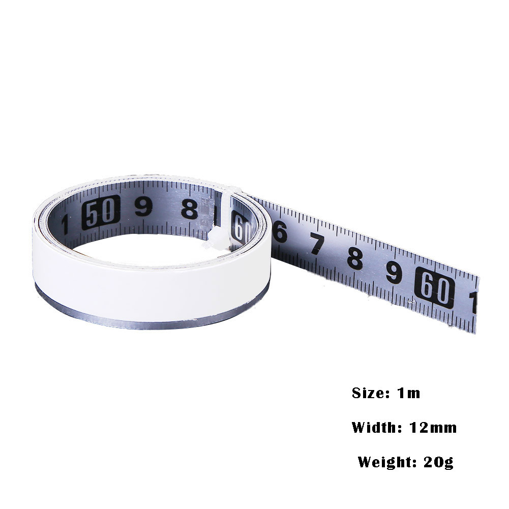 1m Stainless Steel Self Adhesive Scale Measure Ruler Metric Miter Track ...