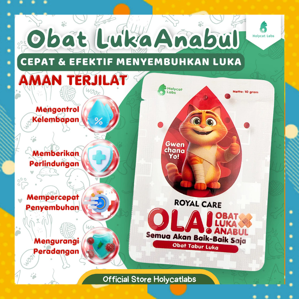 Royal Care Wound Medicine OLA Cat Sachet Medicine Powder for Open ...