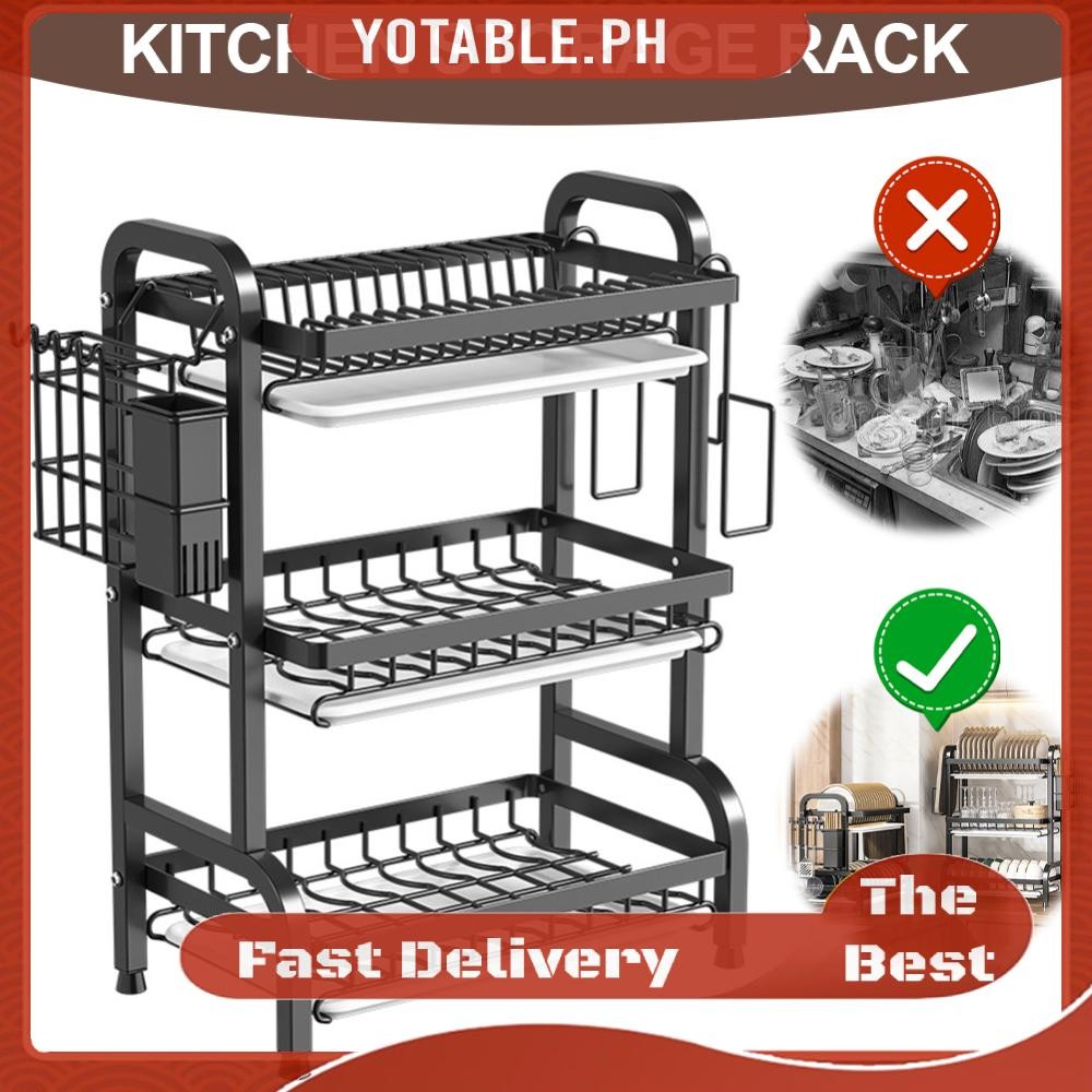 2/3 Tier Dish Drainer Rack Heavy Duty Dish Drying Rack for Restaurant ...