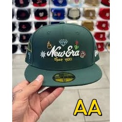 New E.r.a Scribble 59F.IF.TY Closed Cap Green Fitted Hat Christmas ...