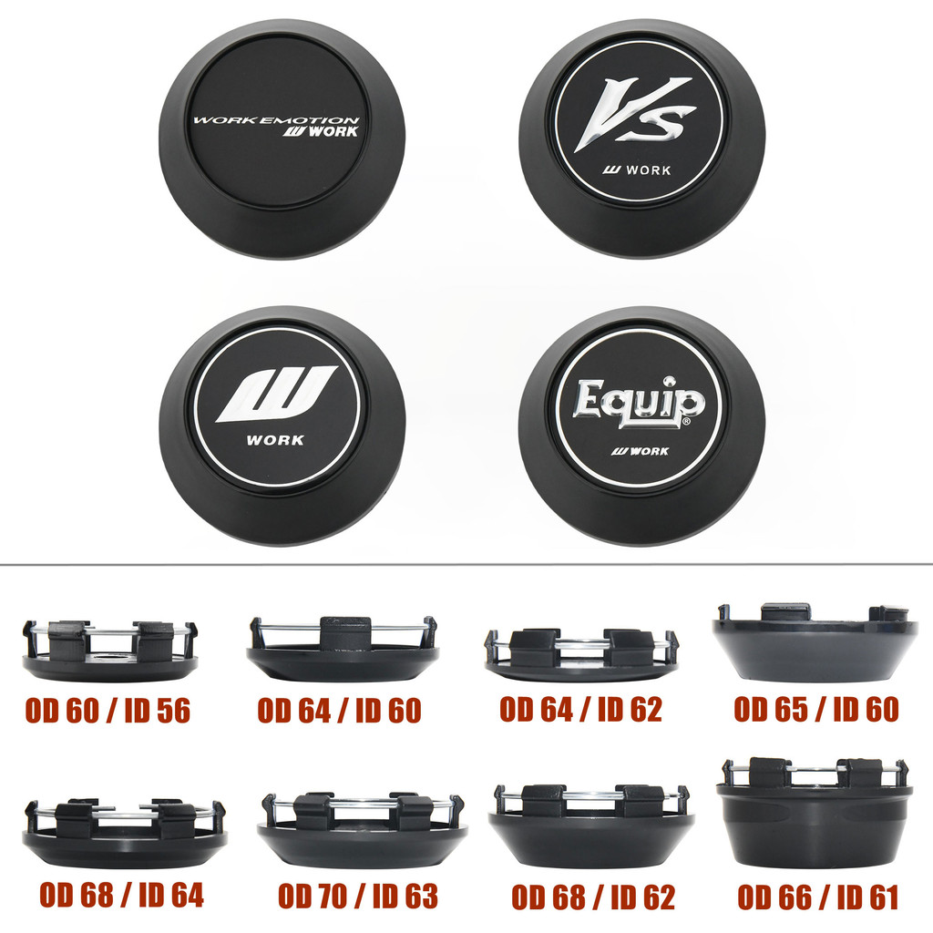 WORK EMOTION Wheel Cap 60mm EQUIP Sport Rim Cap 64mm MEISTER Wheel Hub ...