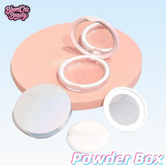 Loose Powder Box Plastic Portable Compact Empty Container with Powder ...