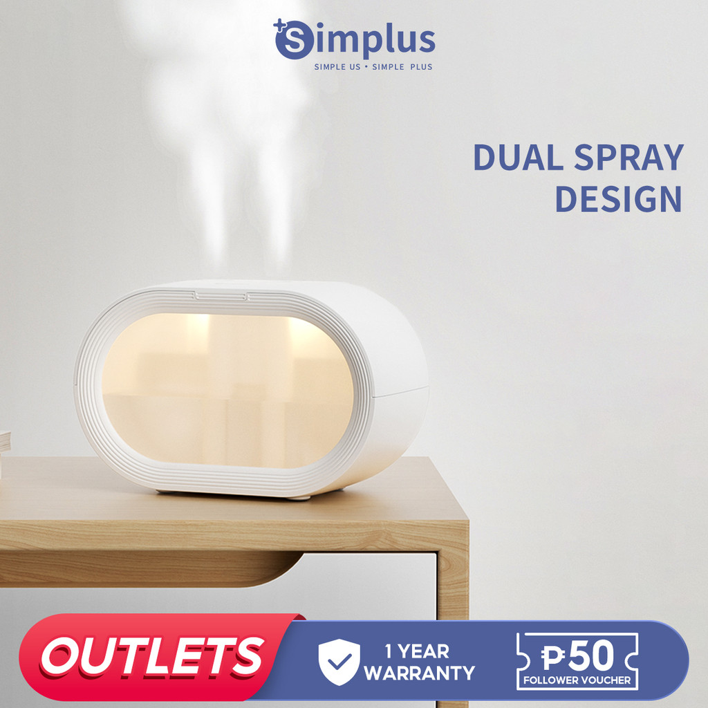 Simplus Humidifier Desktop Dual-Spray Humidifier with Ambient Light ...