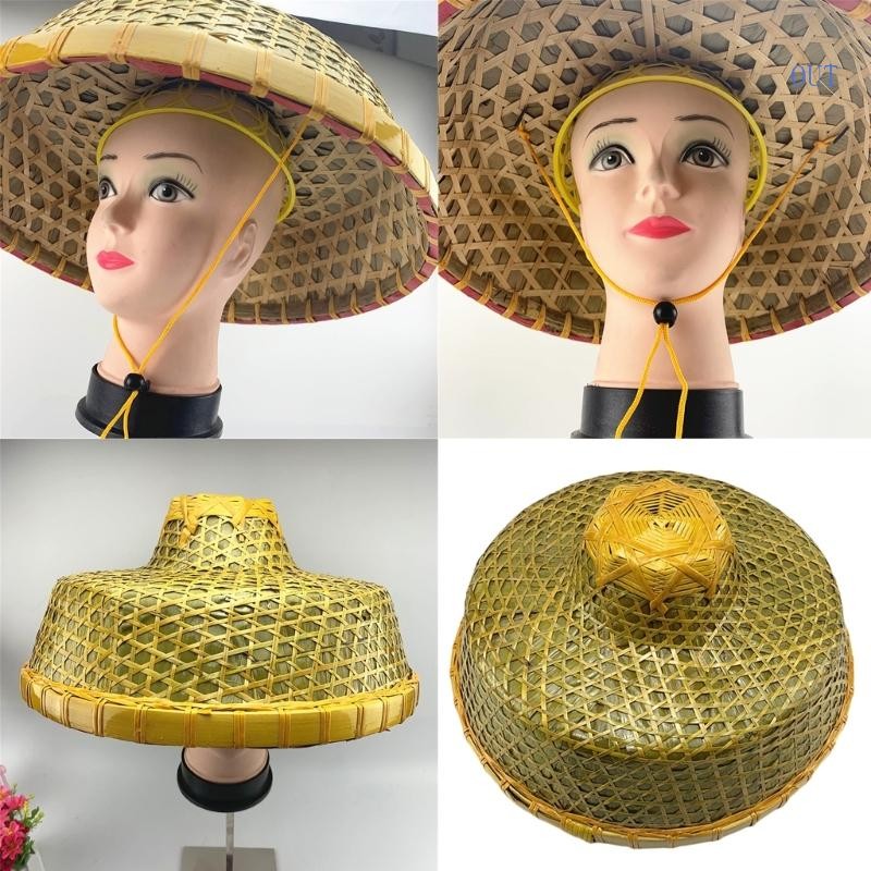 Mary Bamboo Coolie Hat Handwoven Straw Hat Crafted Asian Themed ...