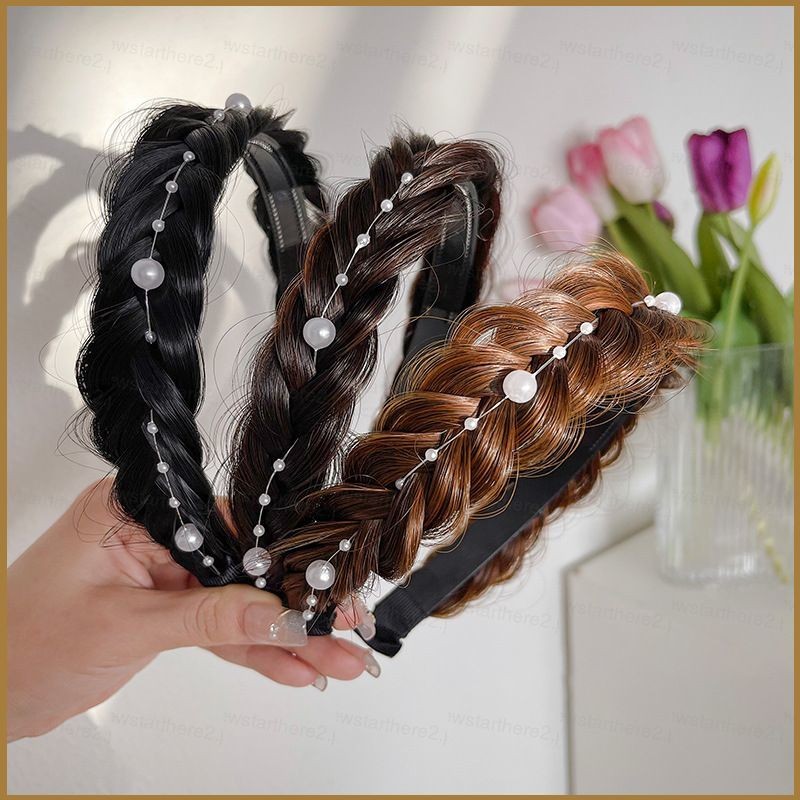 NS2 wig Hair hoop Wide edge twist braid five strands braid head hoop ...