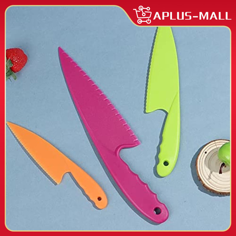 3Pcs/set Kid Plastic Knife Set Fruit Vegetable Cutter Knife Sawtooth ...