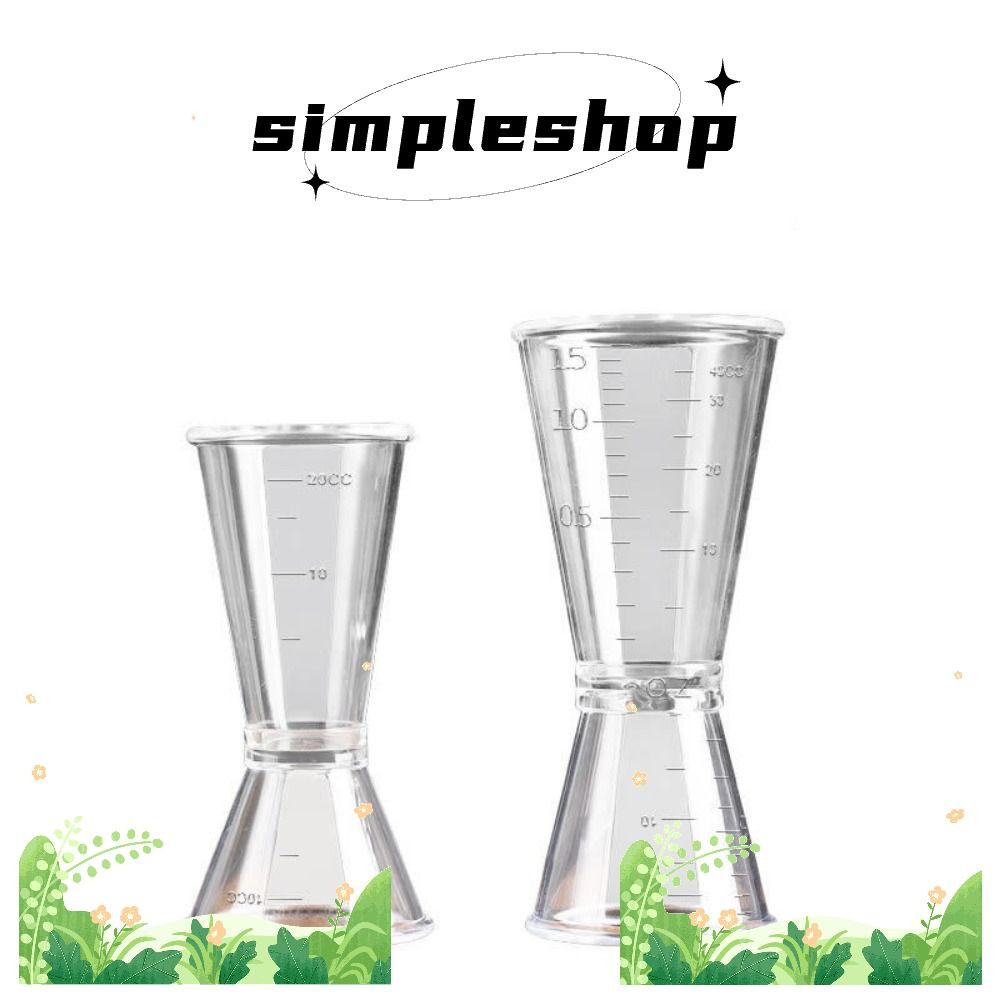 SIMPLE Measure Cup, PP 20/40cc Cocktail Shaker, Double headed Stackable ...