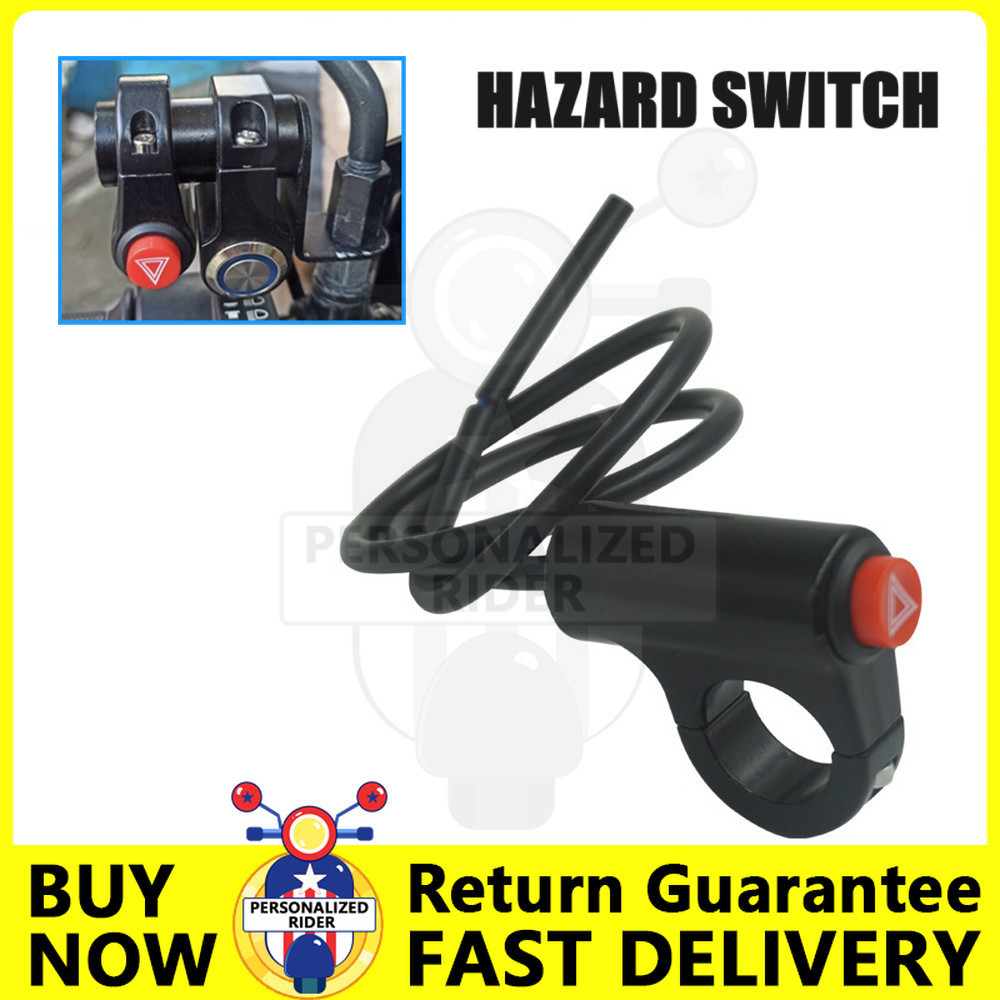 Motorcycle Handle Bar Hazard Switch Clamp Type On/Off Signal Flasher ...