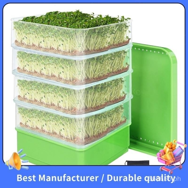 Bean Germination Kit, Micro-Green Plant Growing Tray, Drain Tray, Four ...