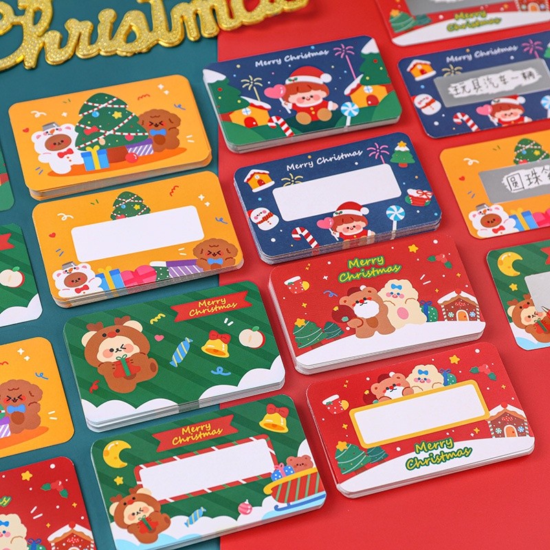 Cartoon Christmas Scratch Card Children's Christmas Activity ...
