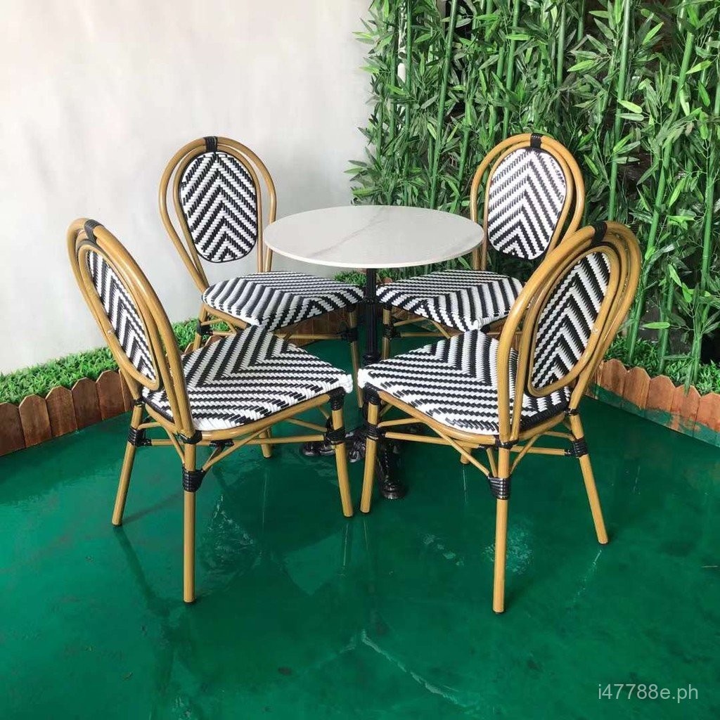 7T Outdoor Rattan Chair Aluminum Alloy Single French Rattan Chair Bar ...