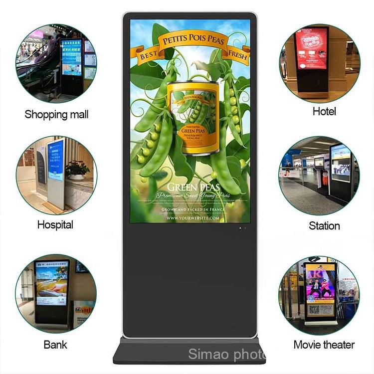 Shop mall kiosk 43 49 55 inch indoor floor stand display android ...