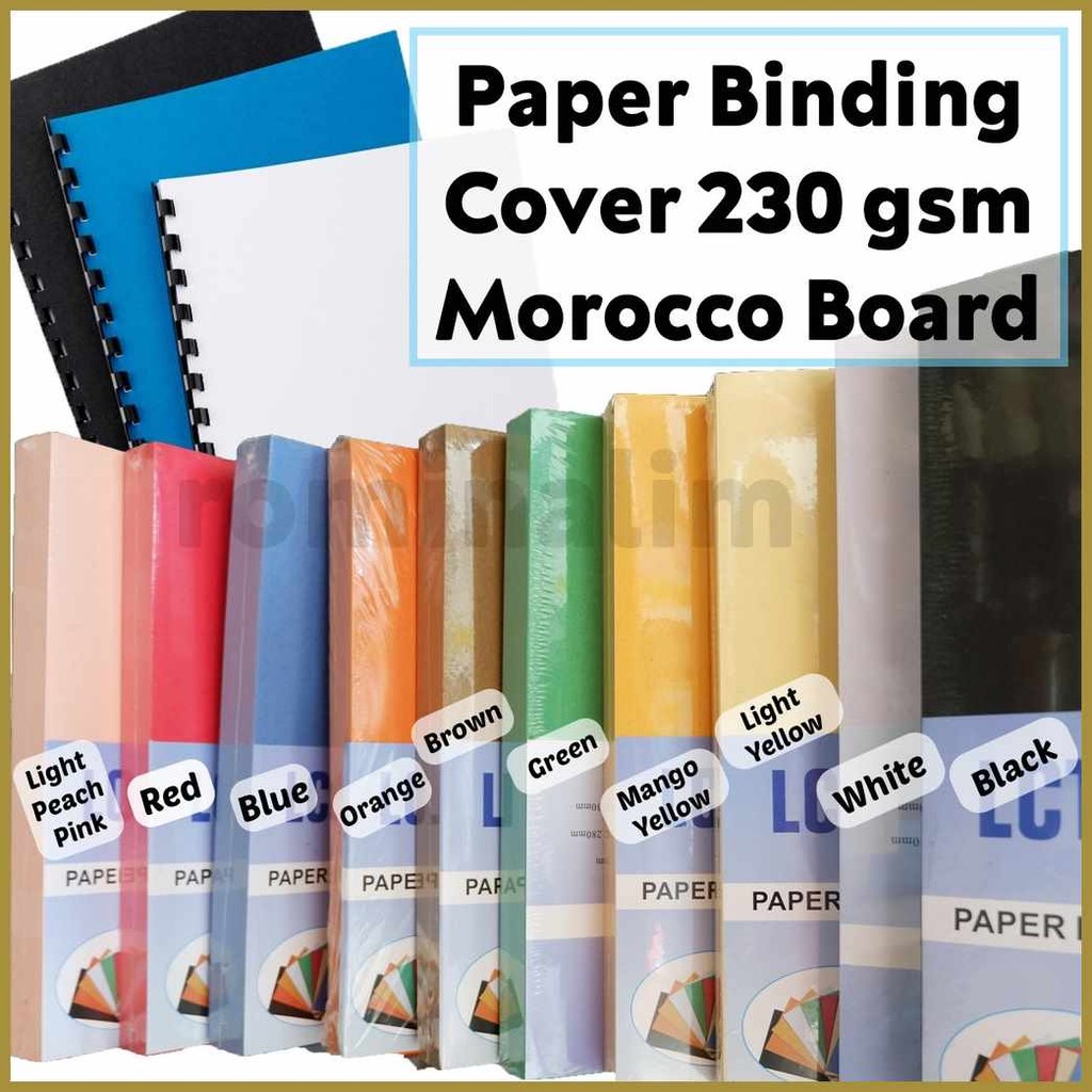 Paper>BO(Binding.Dv&Cover+Sl@v@l@z@F@m Morocco Board 230 gsm Book Cover ...