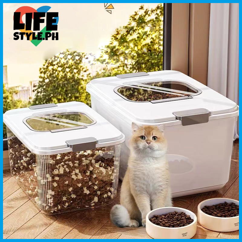 【FREE CUP】Pet Food Storage Container 5-20KG Moisture-Proof Pet Feeder ...