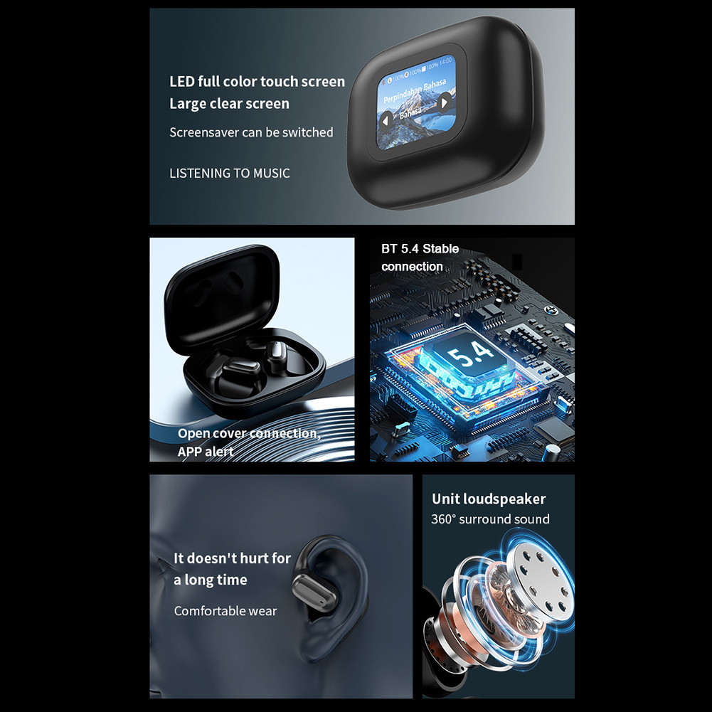 A16 Wireless BT Translation Earbuds Real Time Translator Headphones144 ...