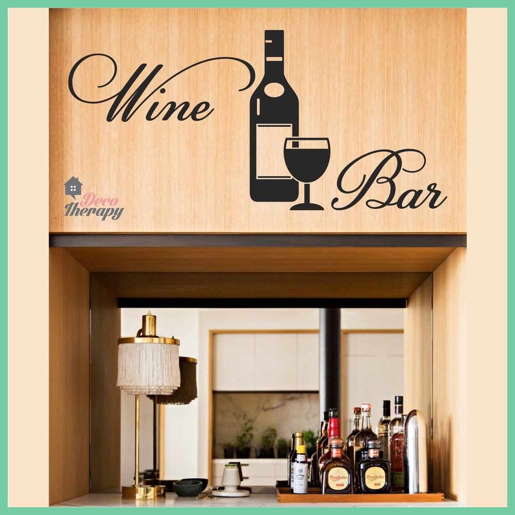 WineY{Bar@bi.Wall>qE)Sticker}Bl*Decotherapy | Shopee Philippines