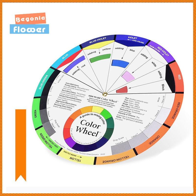 Begonia Flower Professional Paper Card Design Color Mixing Wheel Ink ...