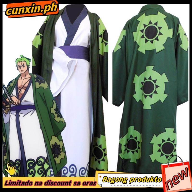 Japanese Anime One Piece Zoro Costume for Adult Men Nami Blue Dress for ...