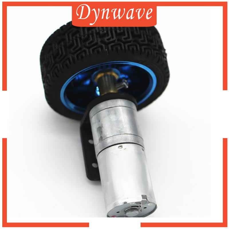 [Dynwave] 65mm Plastic Tire Wheel with DC 12V Gear Motor for Arduino ...