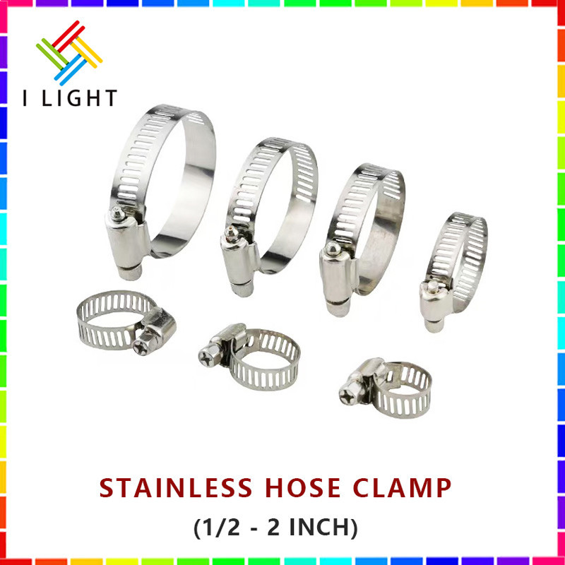 （Fast&COD）Adjustable Hose Clamp 201 Stainless 1/2’’-2’’（8mm-51mm）Pipe ...
