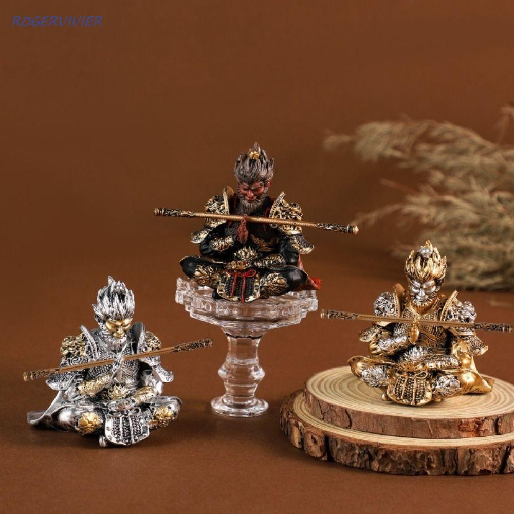 ROGERVIVIER Black Myth Wukong Figures, Small Resin Wukong Tea Pet ...