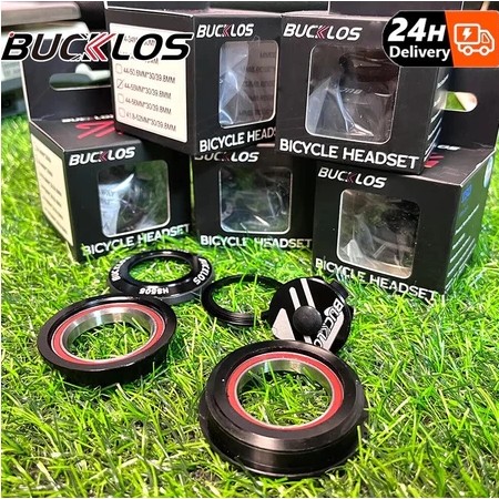 BUCKLOS MTB Headset 44mm Sealed Bearing 34/41.8/52/50.6/55/56mm Tapered Alloy Bike Head Set ...