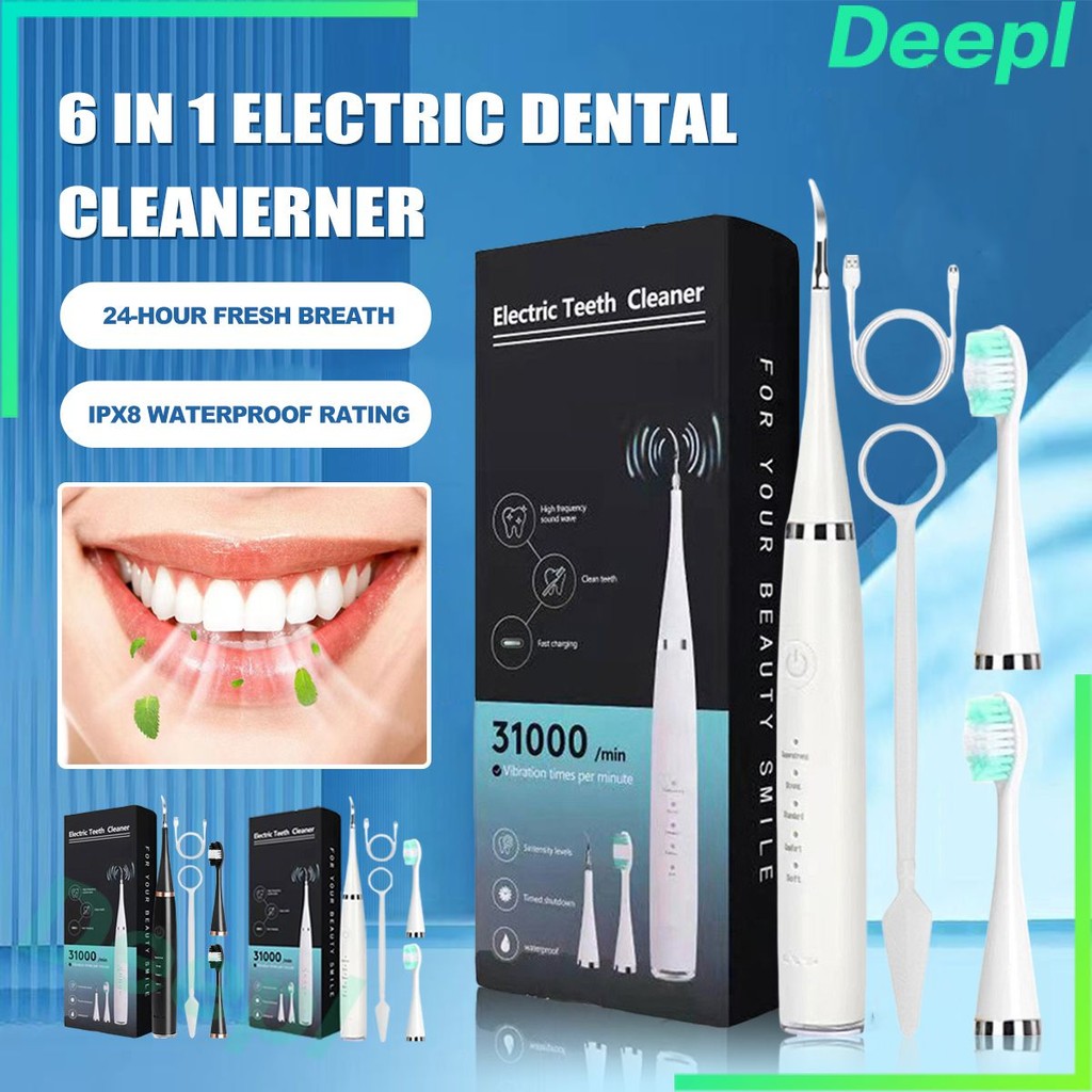 Ultrasonic Dental Cleaner Portable Electric Tooth Cleaner Teeth ...