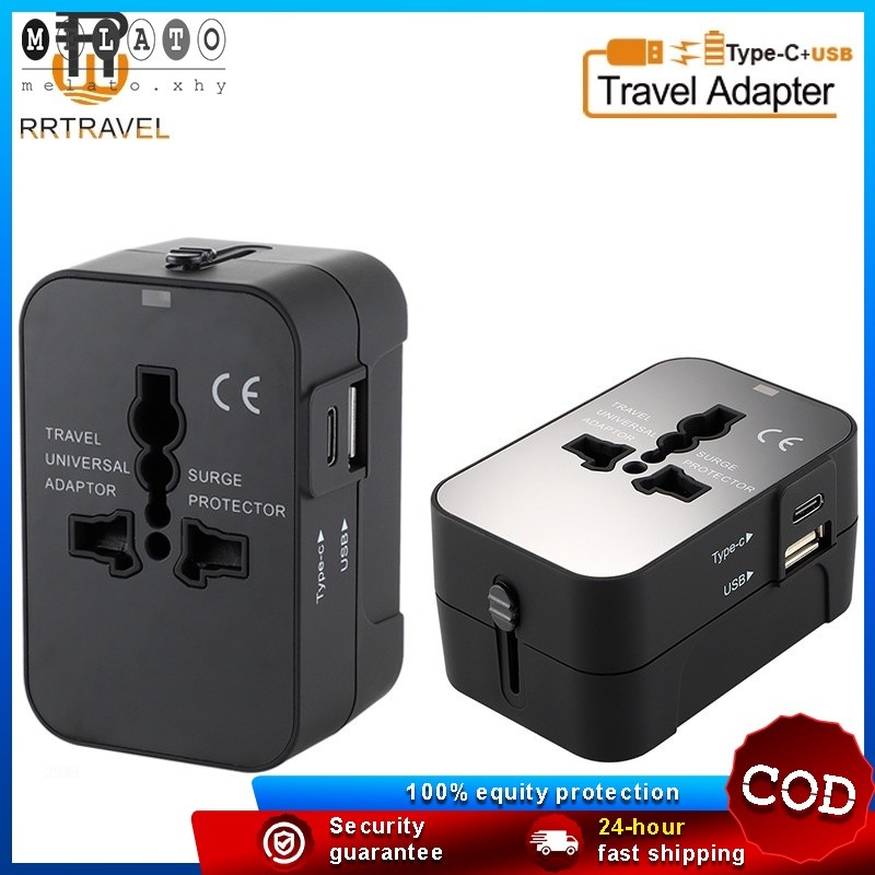 Universal Travel Plug Adapter 2 USB Port World Travel AC Power Charger AU US UK EU Converter ...