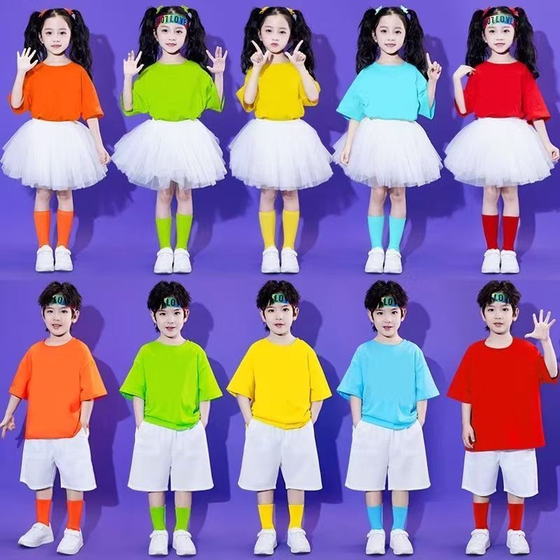 Day Elementary School Students Games Cheerleading Uniform Candy Color ...
