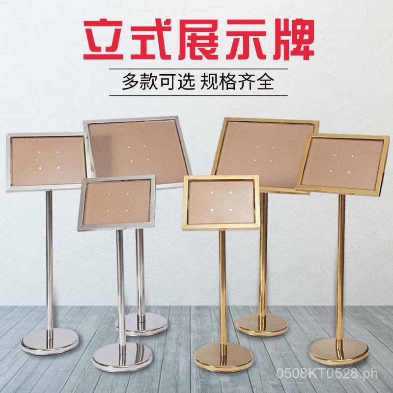 Vertical Standee A3 Signs Stainless Steel Signage Notice Board Display ...