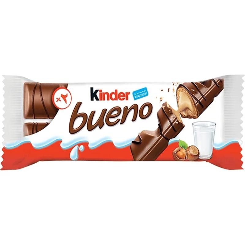 Chen's KINDER BUENO MILK CHOCOLATE AND HAZELNUTS SINGLE BAR 2 FINGER x ...