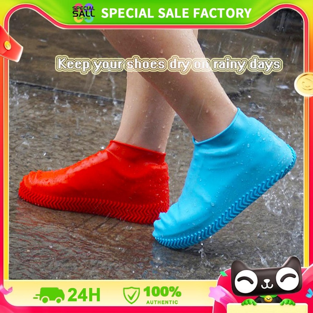 Portable Silicone Rain Shoes. Pocket Rain Boots. Wear-resistant Rubber ...