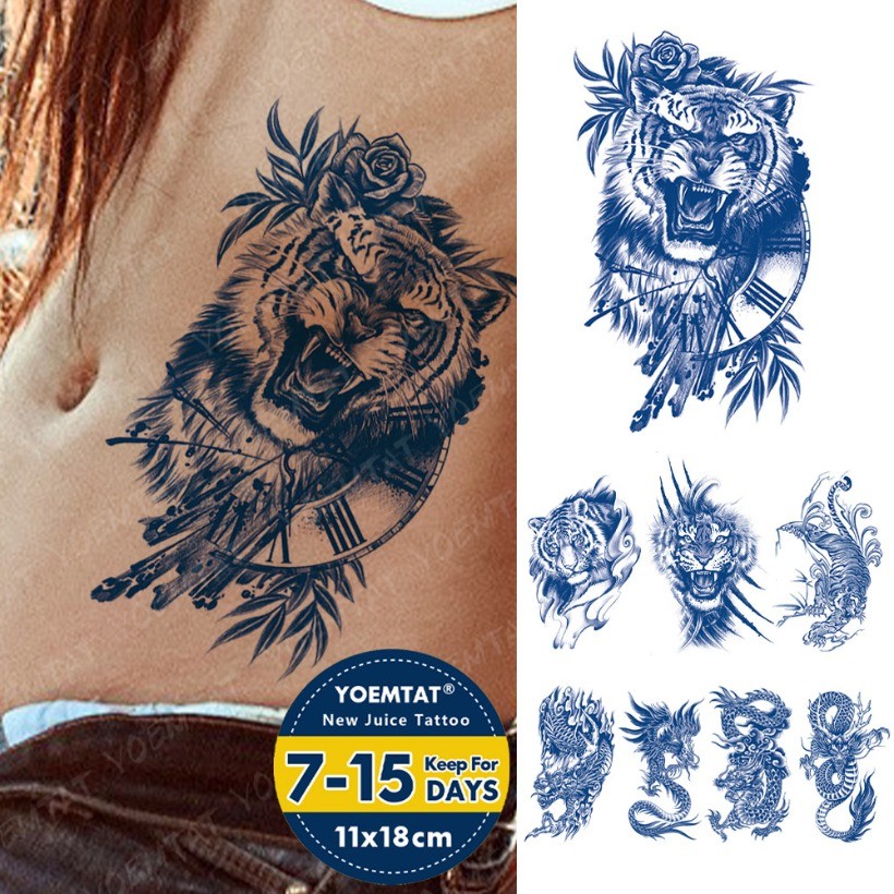 Juice Ink Lasting Waterproof Temporary Tattoo Sticker Bamboo Forest ...