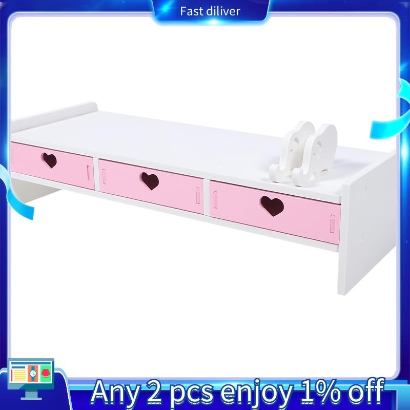 Laptop Monitor Stand Desk Top Organizer Shelf Computer Screen Riser ...