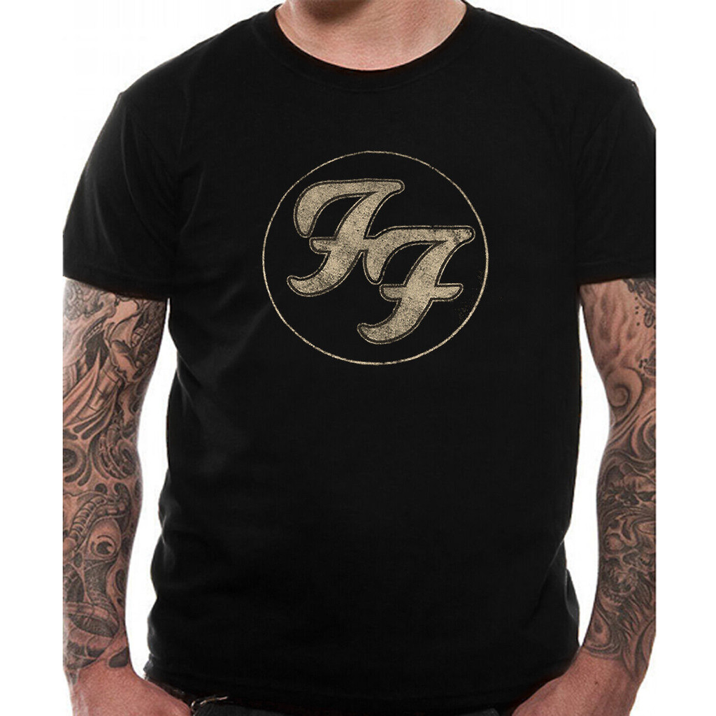 Foo Ers T Shirt Ff Gold Logo Official Distressed Dave Grohl New ...