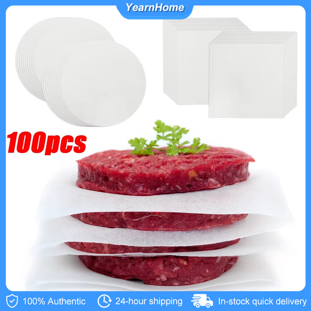 100pcs Hamburger Food Pad Paper Hamburger Frozen Patty Compartment ...
