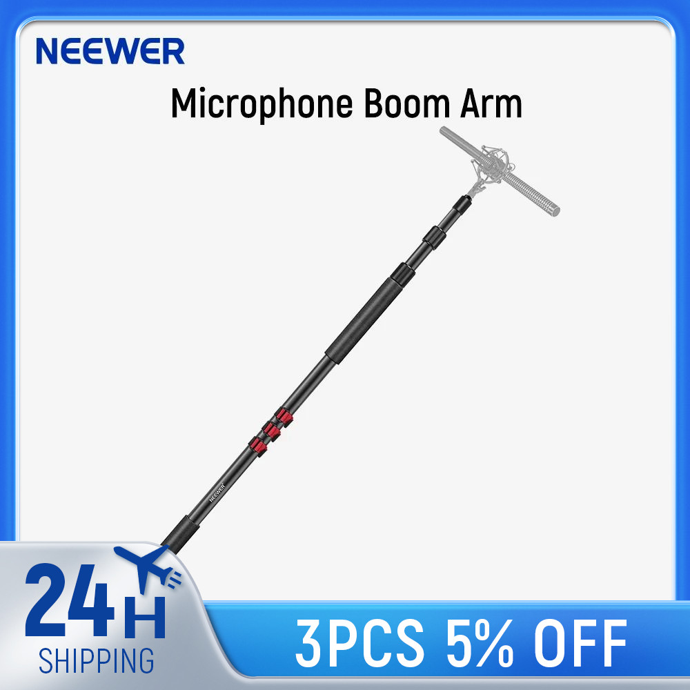 NEEWER NW-7000 Microphone Boom Arm, 3 Section Extendable Handheld Mic ...