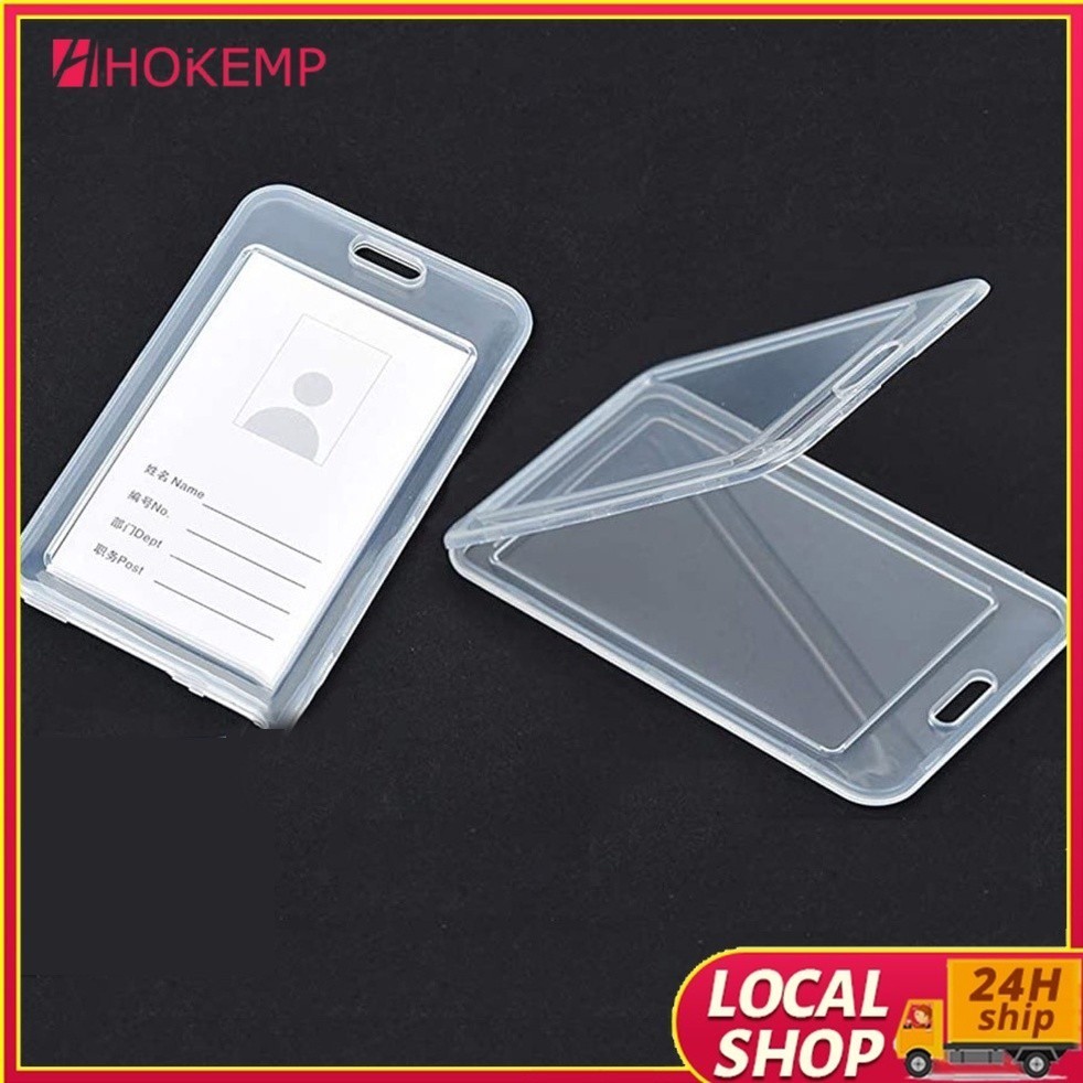 Double-Sided Transparent ID Set - Includes Work Permit Hanging Rope ...
