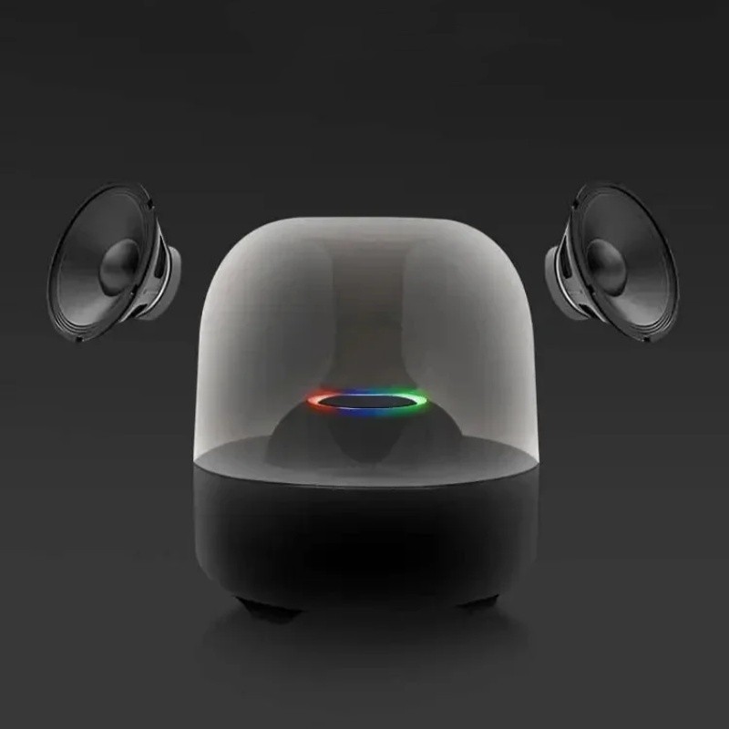 Glass Bluetooth Speaker Desktop MINI Computer subwoofer Bluetooth ...